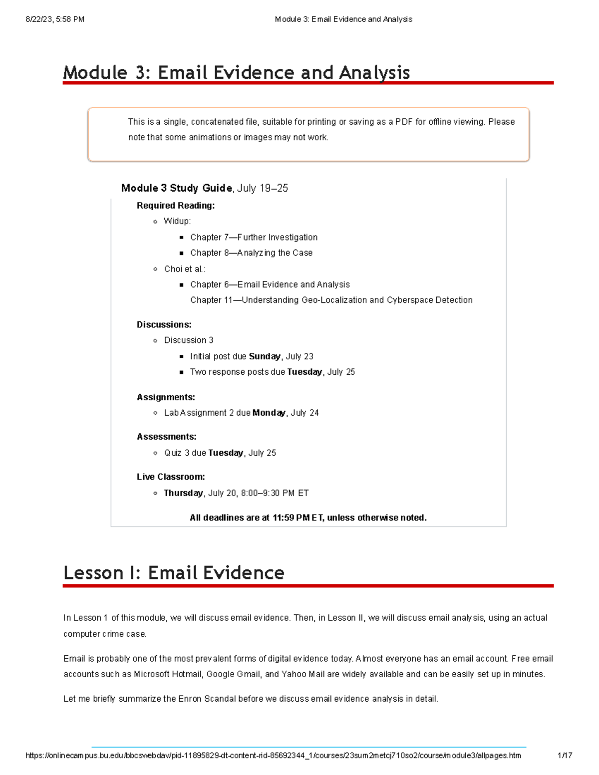 Module 3 Email Evidence and Analysis - Module 3: Email Evidence and ...