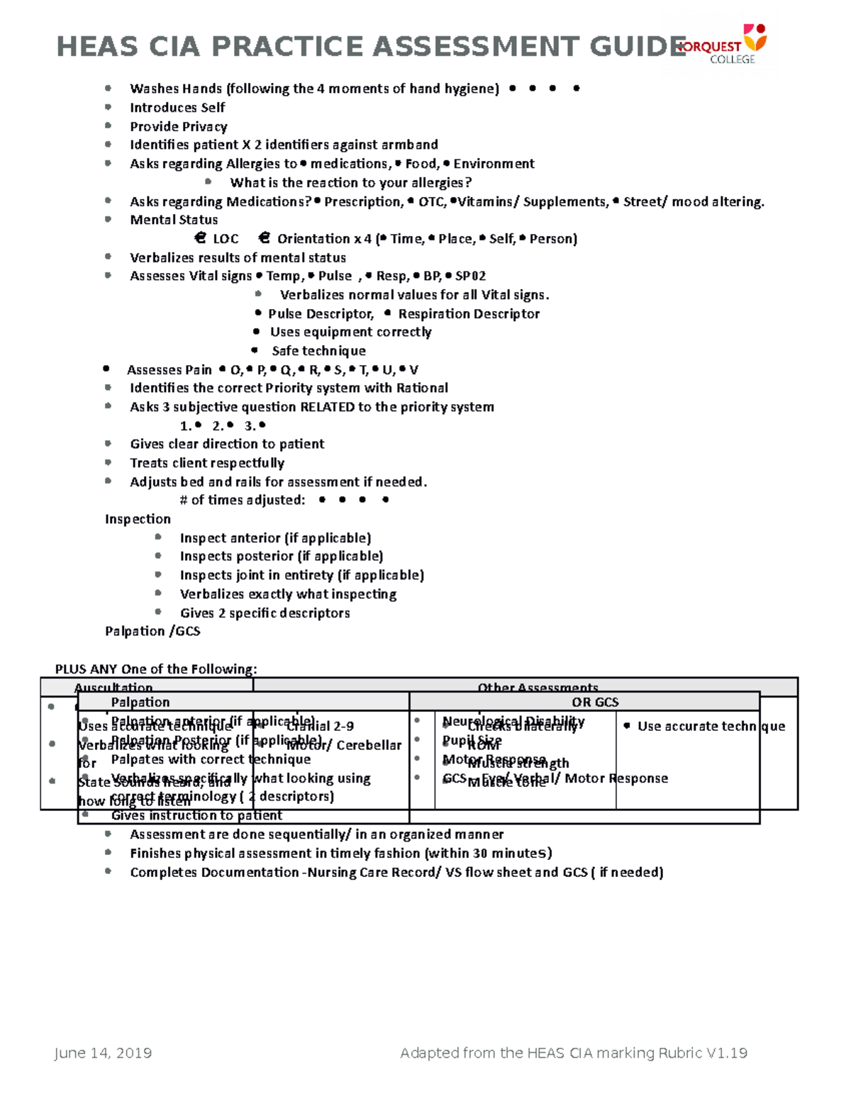 HEAS CIA Practice Assessment Guide - HEAS CIA PRACTICE ASSESSMENT GUIDE ...
