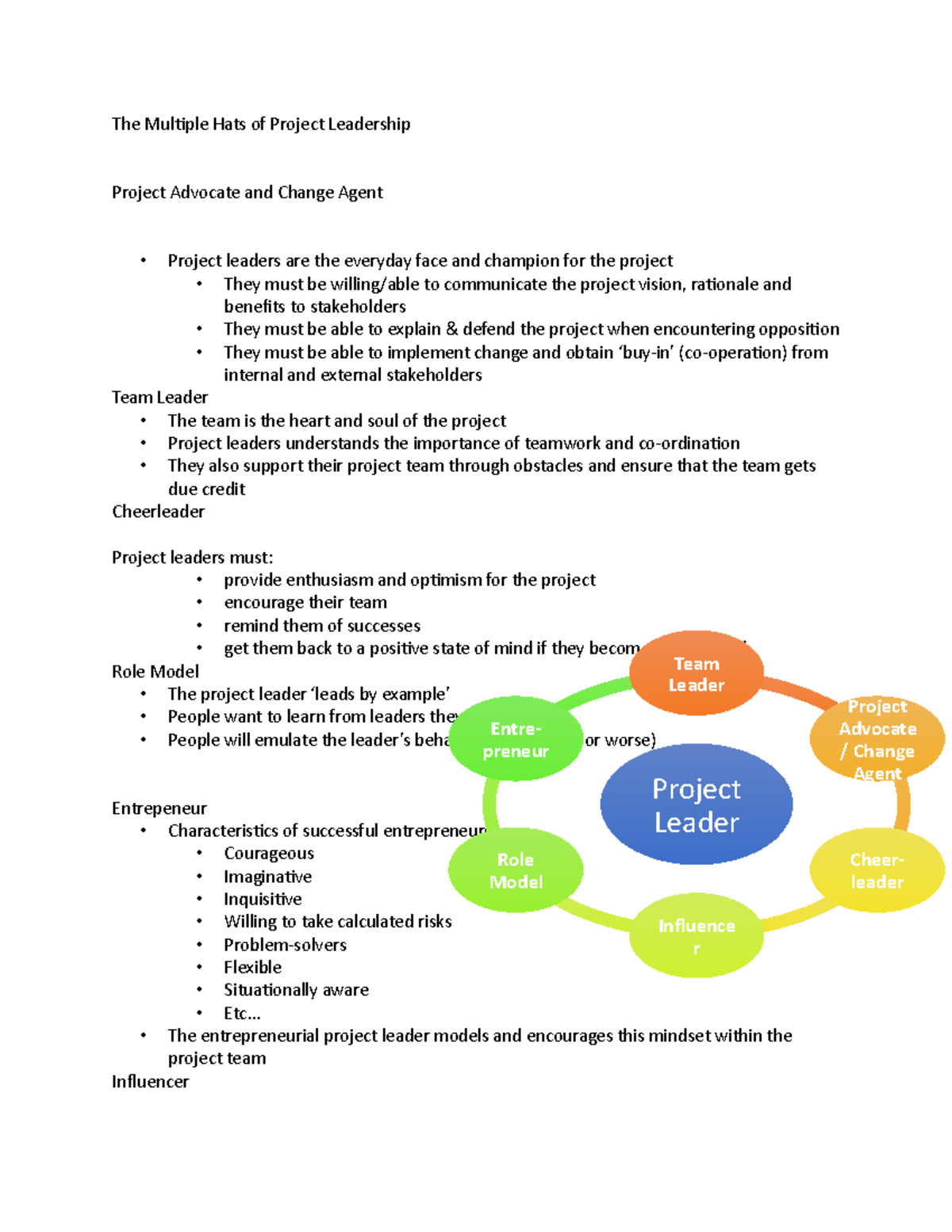 M1 The Multiple Hats of Project Leadership - The Multiple Hats of ...