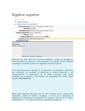 Algebra superior Tarea Semana 2 P - Nombre de la materia Álgebra superior Nombre de la ...