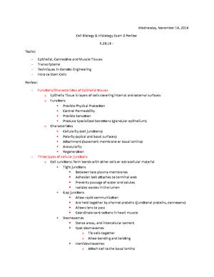 BIOL 1406 Lab Exam 1 Review - Exam I Review Sheet (Dr. Molina) Topics 1 ...