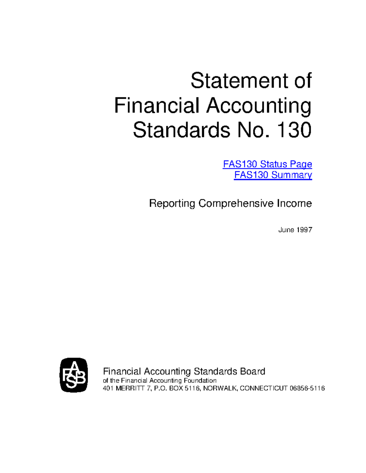 Fas130 - Accounting Standards - Statement of Financial Accounting ...