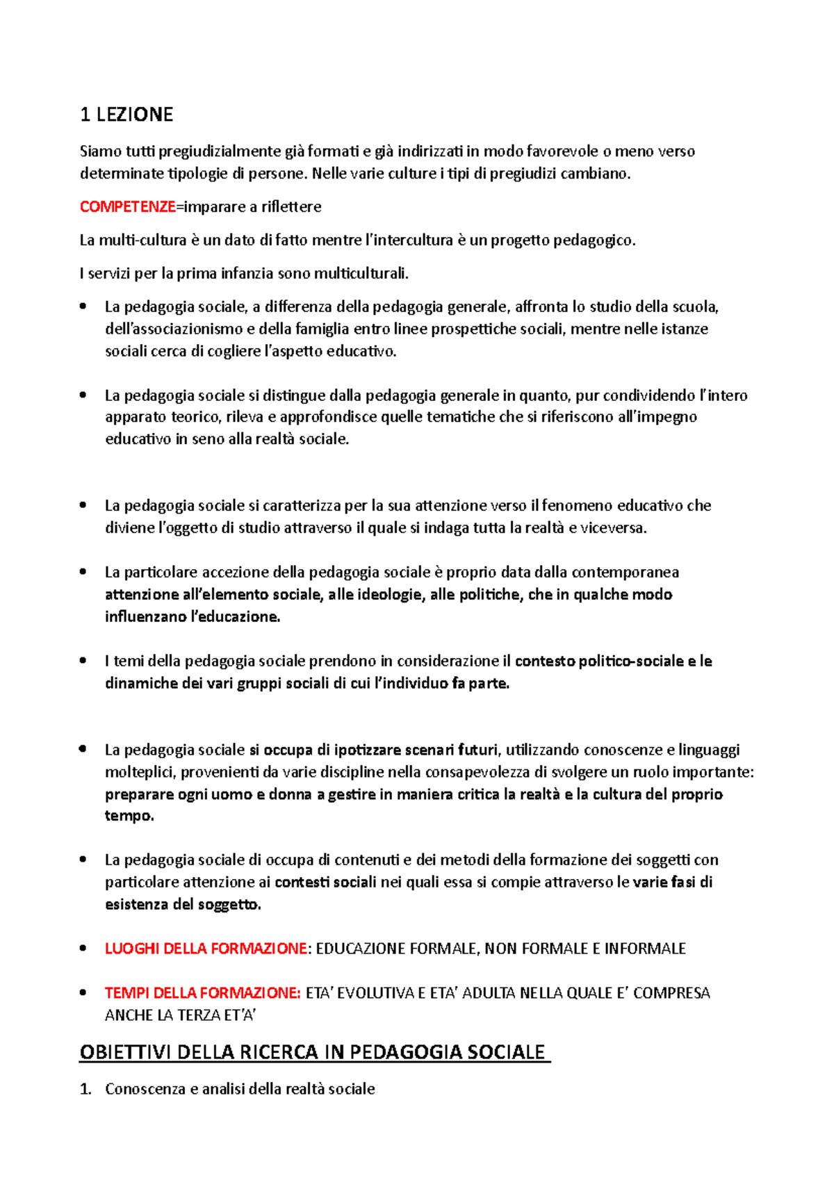 Pedagogia Sociale Lezione 1 E 2 , 3 - 1 LEZIONE Siamo tutti ...