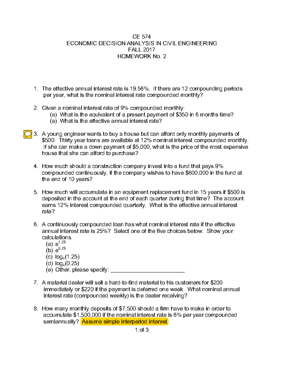 H02 2017 Nominal Effective - CE 574 ECONOMIC DECISION ANALYSIS IN CIVIL ...