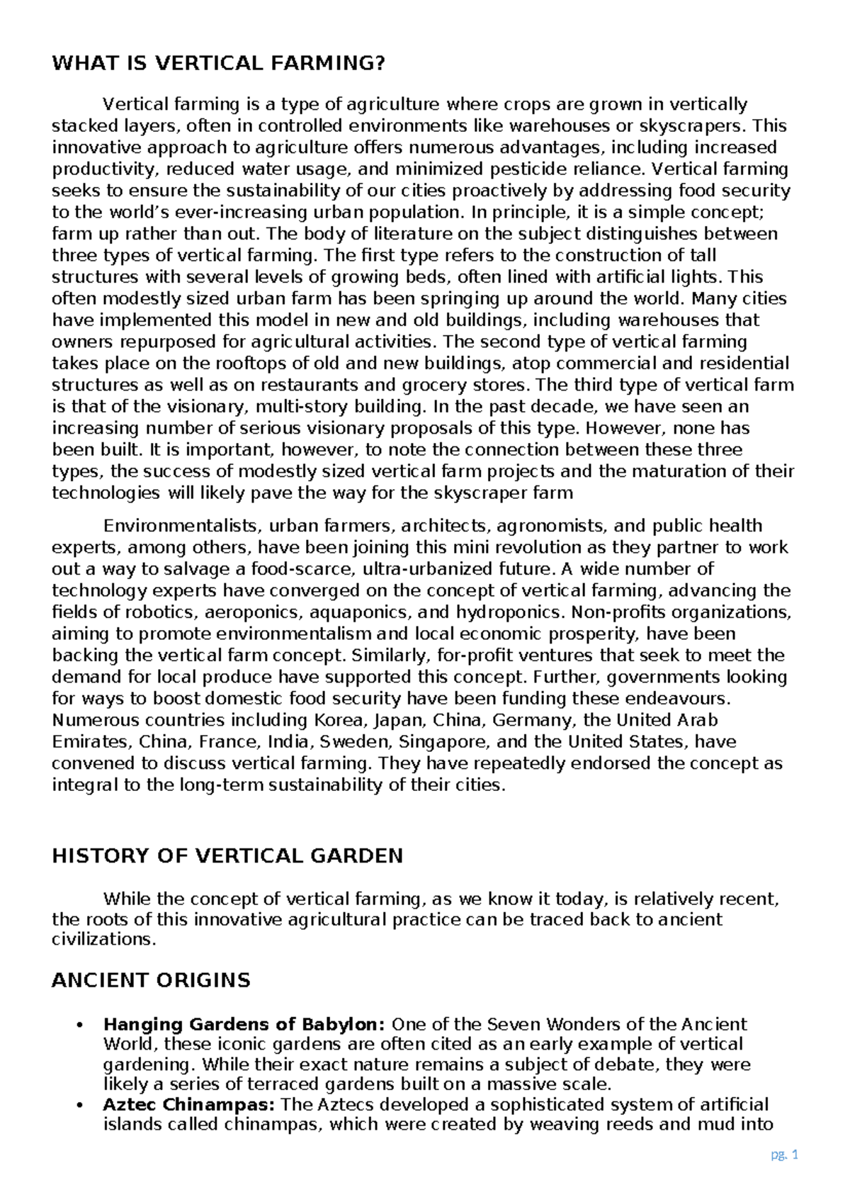 WHAT IS Vertical Farmin 1 - WHAT IS VERTICAL FARMING? Vertical farming ...