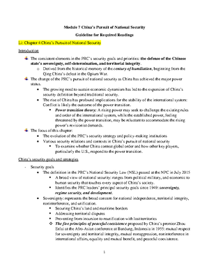Module 1 Introduction to the Study of Chinese Politics - 1-25 ...