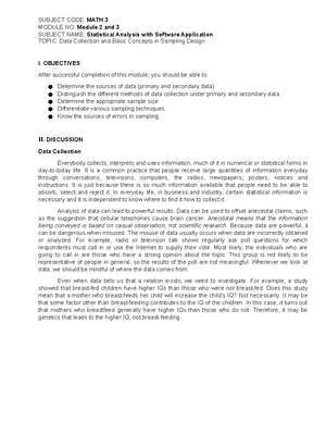 Module 1 - xcvbnm, - SUBJECT CODE: MATH 3 MODULE NO: Module 1 SUBJECT ...