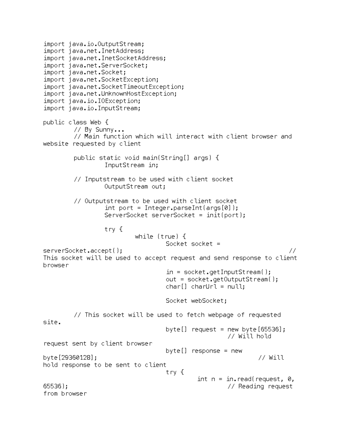 Project Solution - import java.io; import java.net; import java.net ...