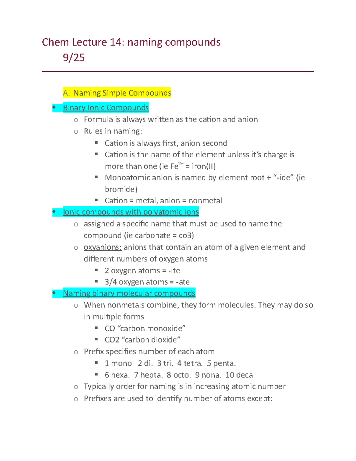 lecture notes naming compounds hilty - Chem Lecture 14: naming ...