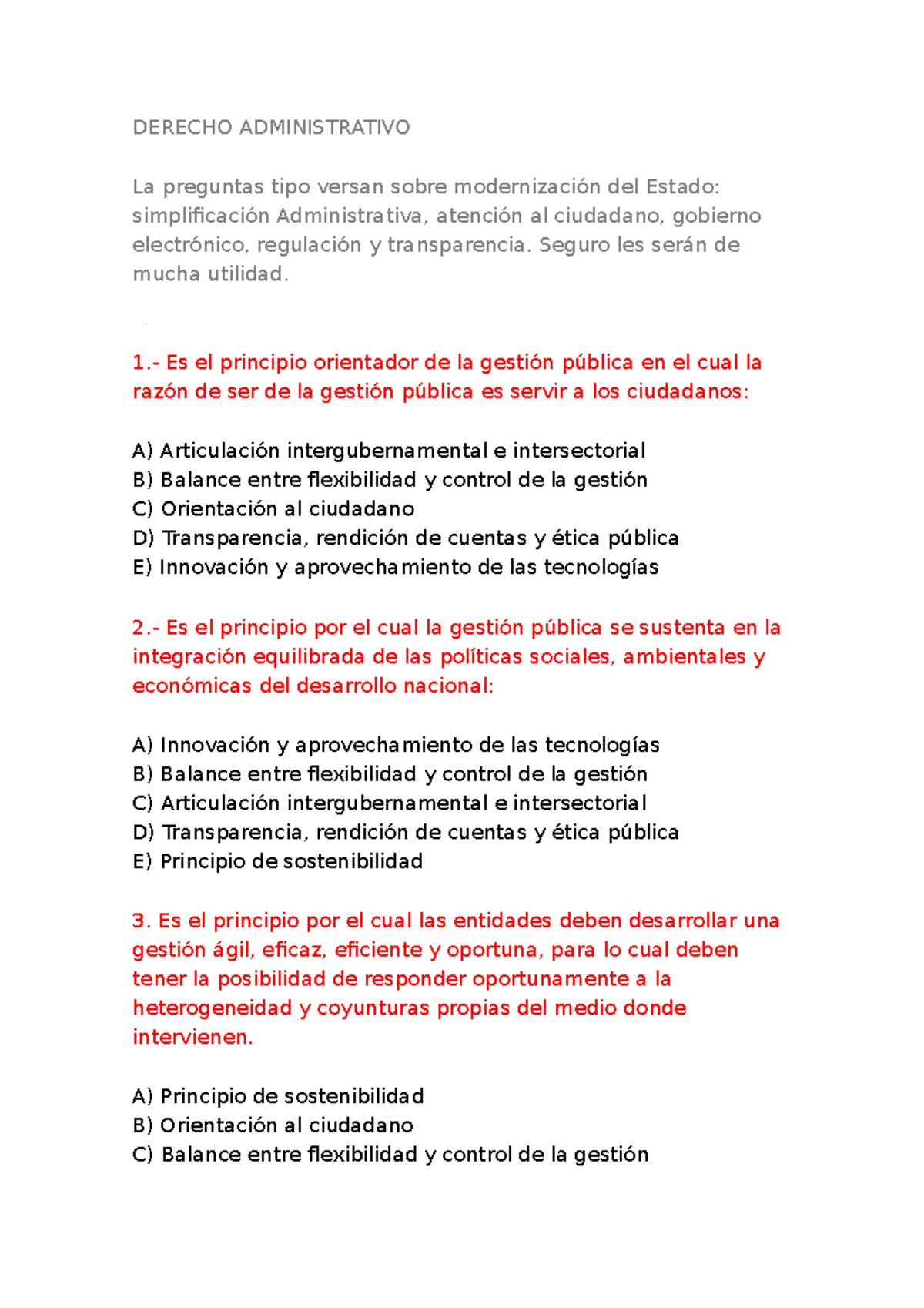 2022- Balotario Derecho Administrativo- preguntas para el examen - DERECHO ADMINISTRATIVO La ...