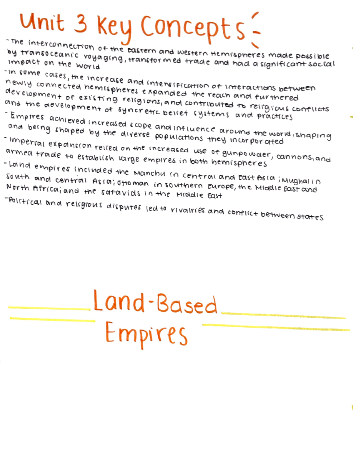 Unit 3 key concepts - I used these key concept sheets to study before ...