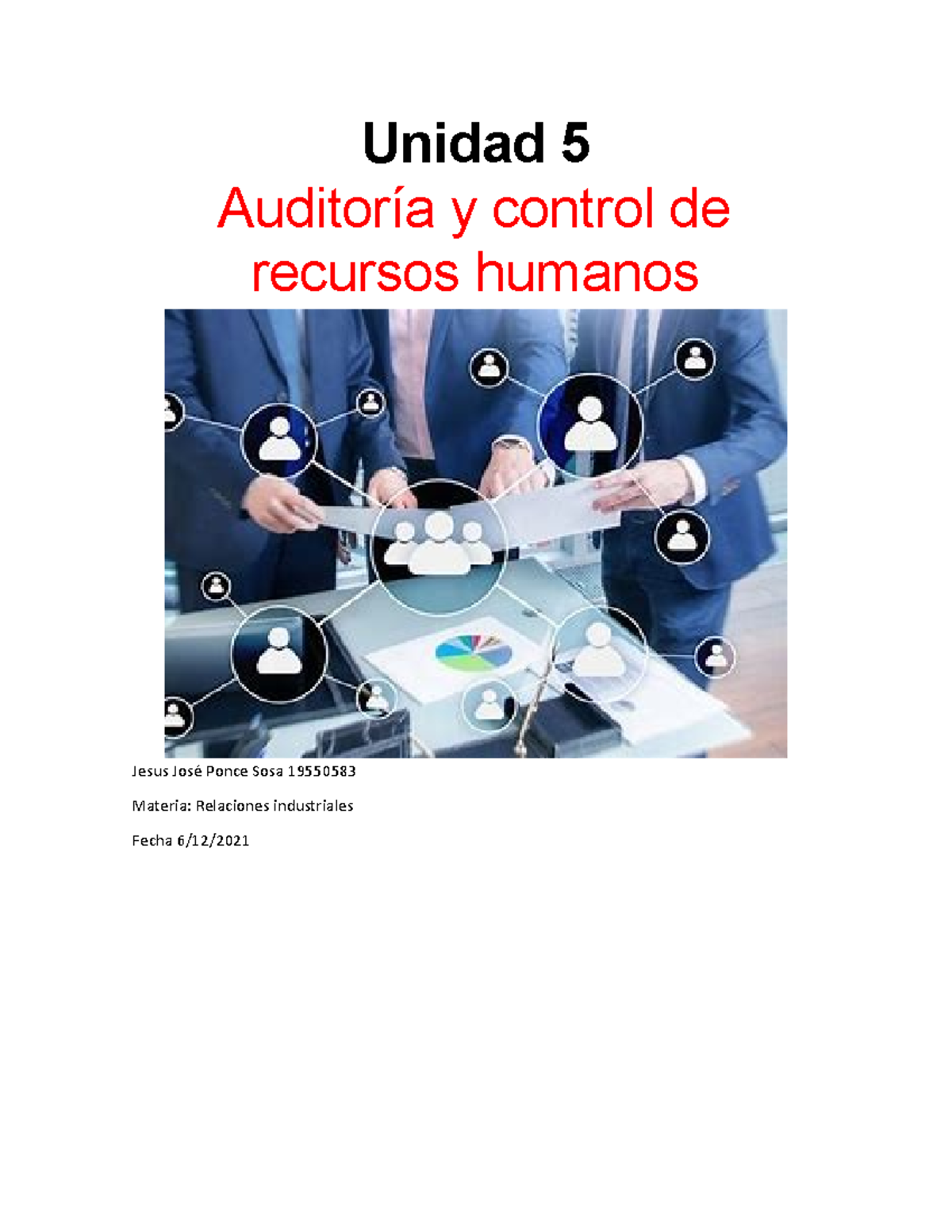 Auditoria y controlo - Unidad 5 Auditoría y control de recursos humanos ...