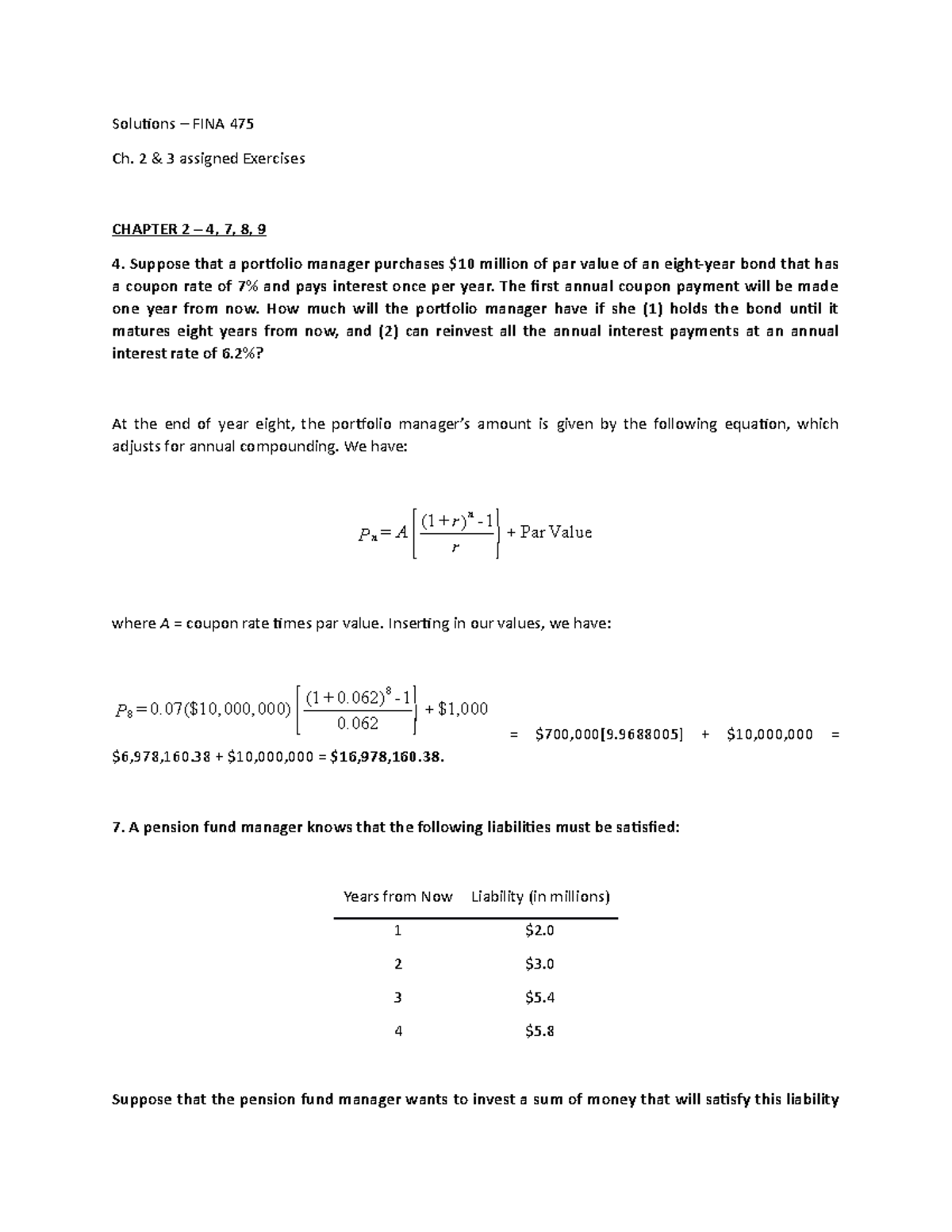 Solutions Ch 2 3 Problems Solutions FINA 475 Ch 2 3 Assigned solutions-ch-2-3-problems-solutions-fina-475-ch-2-3-assigned