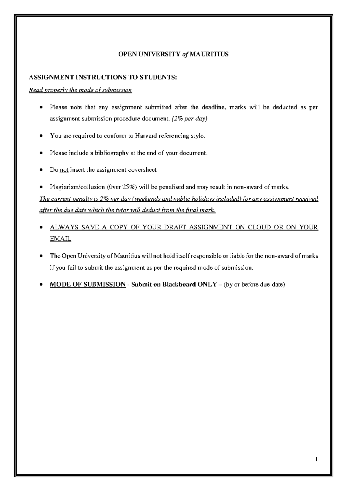 Assignment - MIS - Submission 14 Sep 2024 - 1 OPEN UNIVERSITY of ...