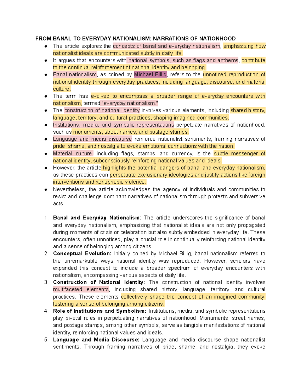 GERIZAL LECTURE NOTES - FROM BANAL TO EVERYDAY NATIONALISM: NARRATIONS ...