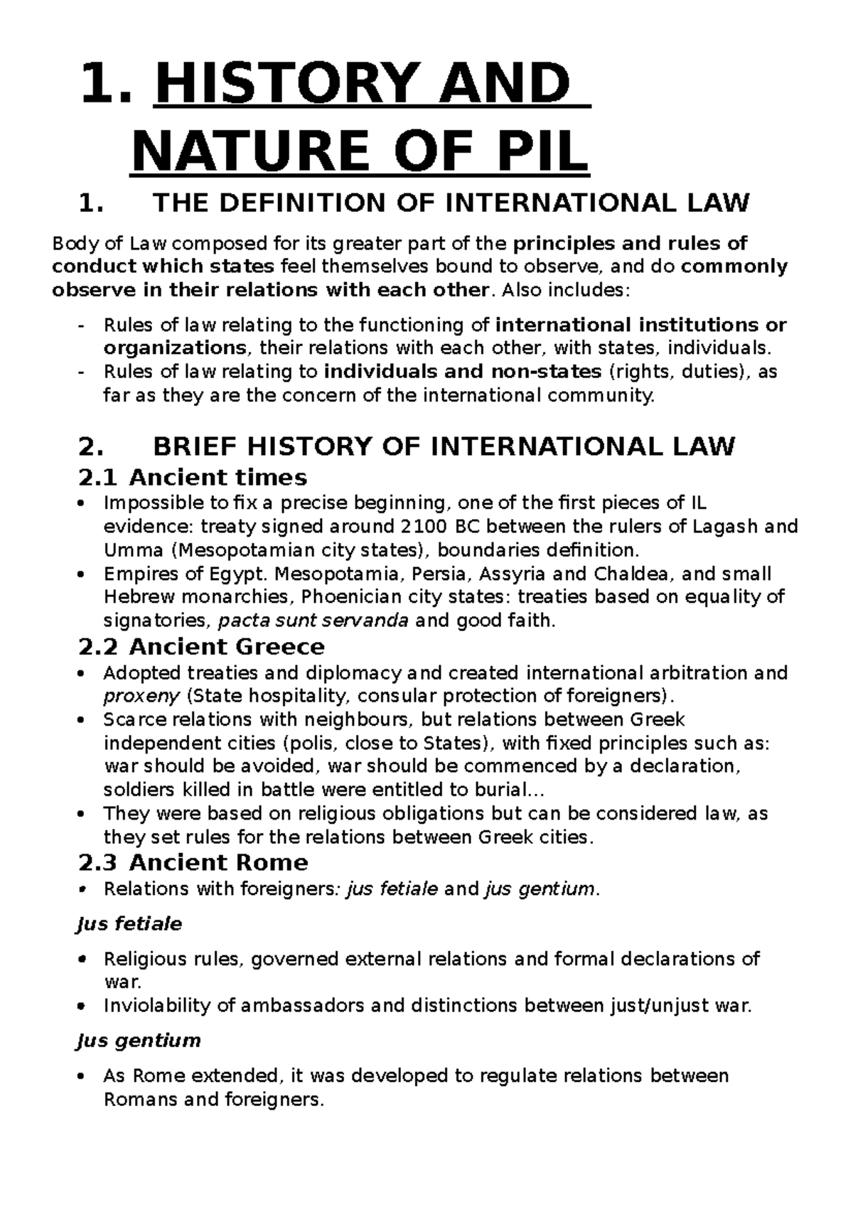 UNIT 1 - apuntes - 1. HISTORY AND NATURE OF PIL 1. THE DEFINITION OF ...