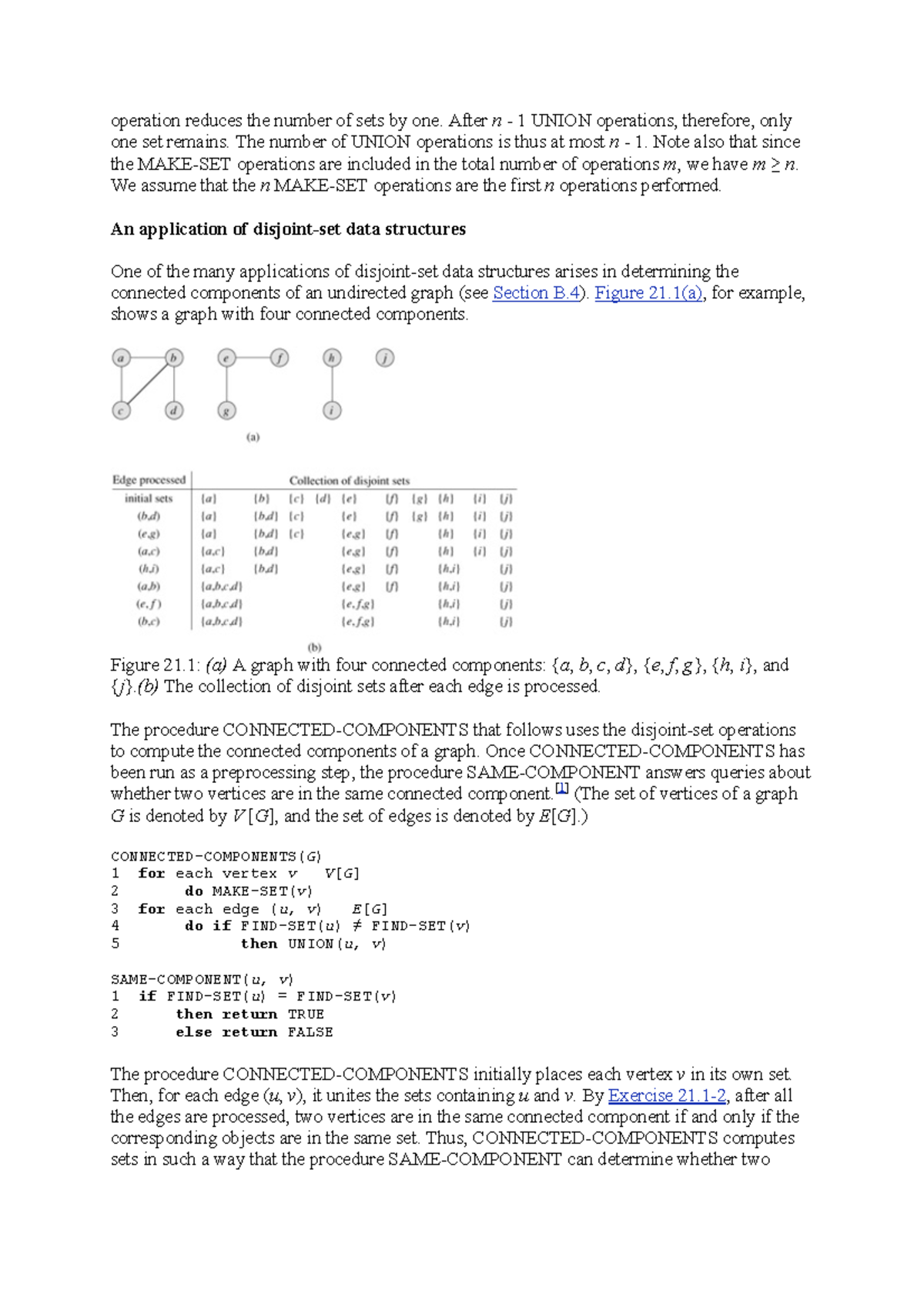 Algorithm PART 6 DATA Structure - Chapter 21.1 - operation reduces the number of sets by one ...