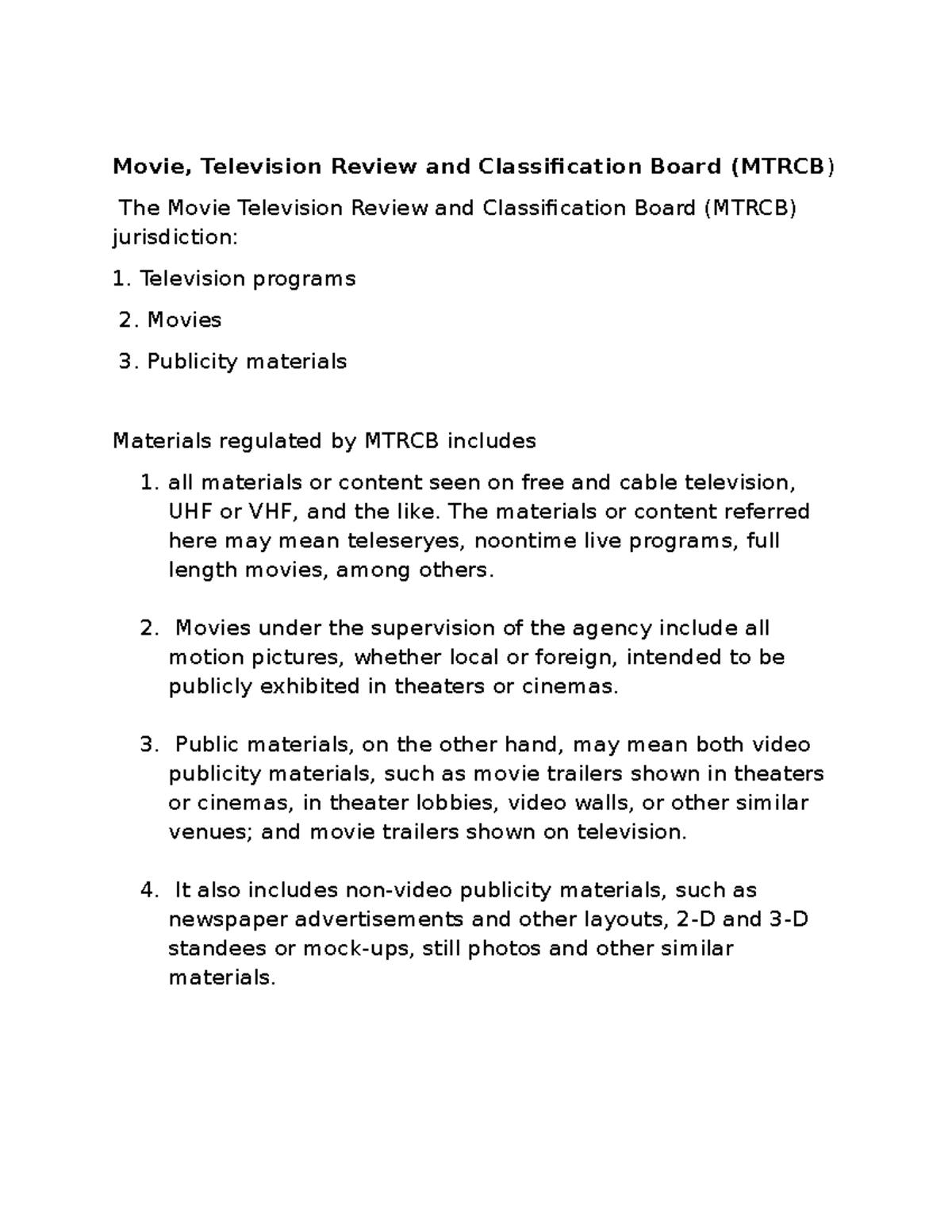 Mtrcb-coverage - Movie, Television Review and Classification Board ...