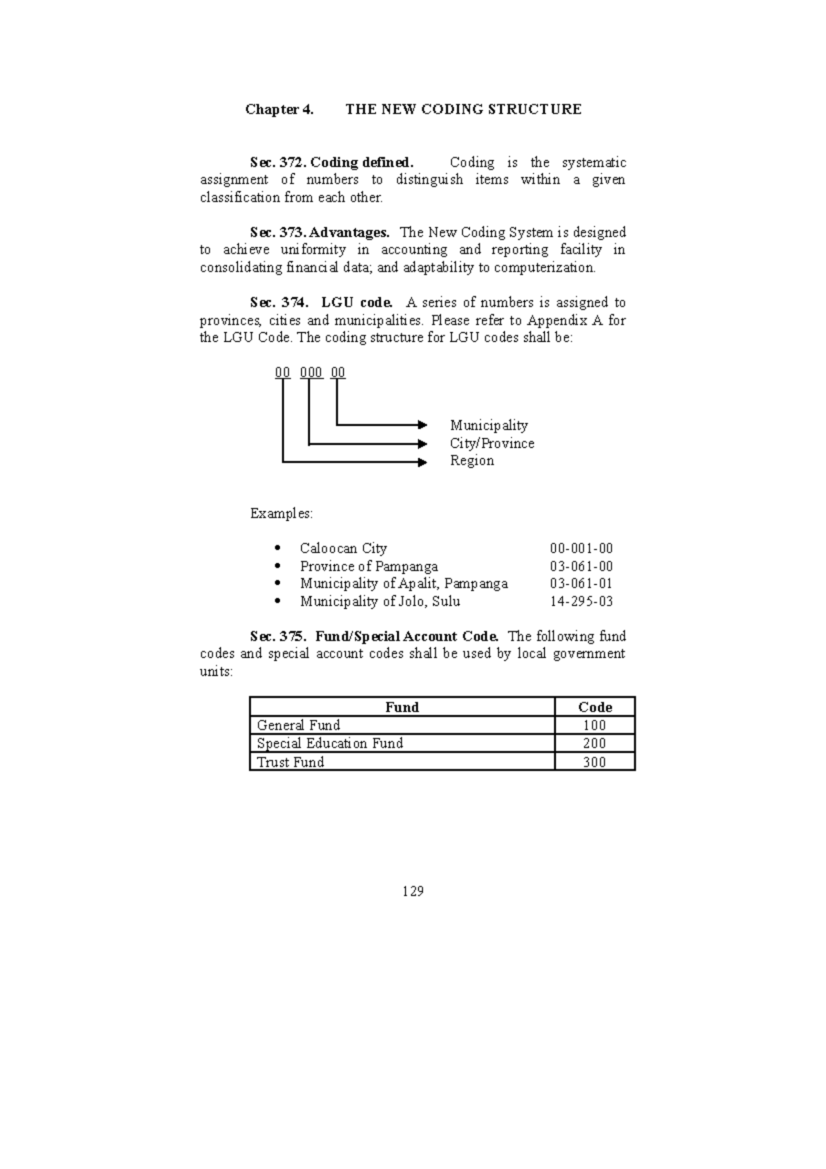 LGU-NGAS Ch4-New Coding Structure Vol 3 - Chapter 4. THE NEW CODING ...