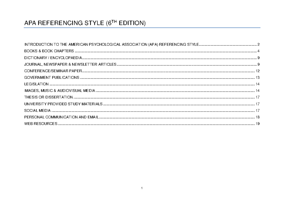 APA Citation (Senior Notes) - TH APA REFERENCING STYLE ( INTRODUCTION ...