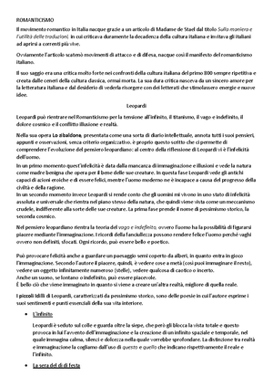 IL Tuono, Pascoli - Italiano (letteratura) - Studocu