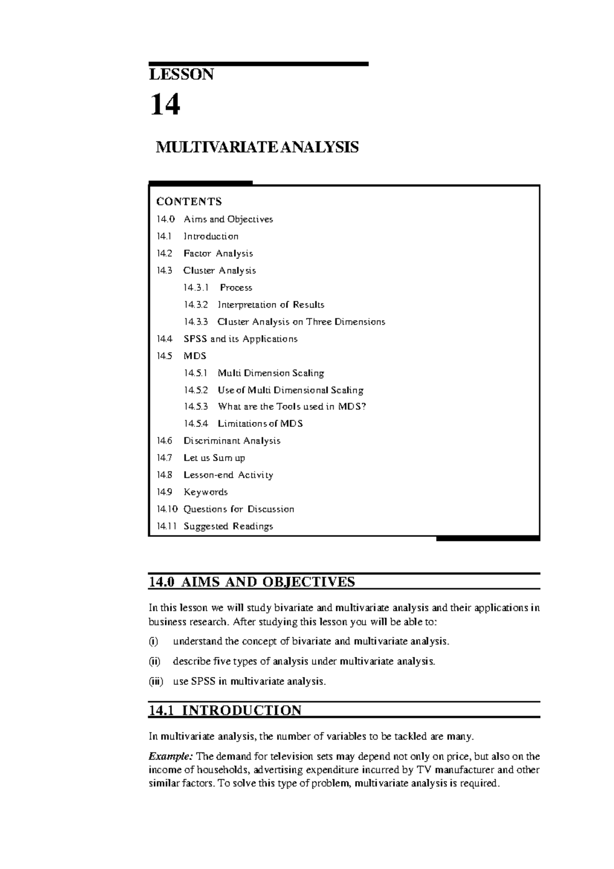 Reasearch Methods for Management Lesson-14 - Research Methods for Management LESSON 14 ...