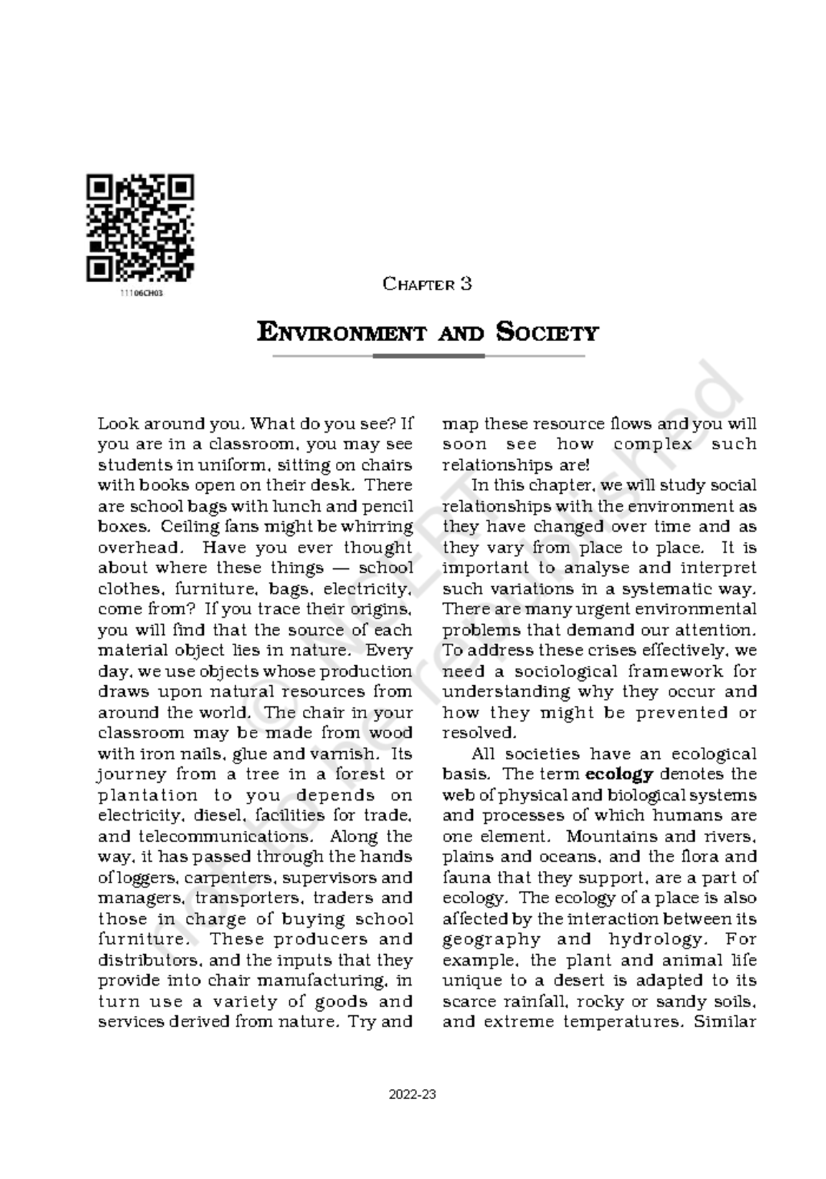 Kesy203 - Essy - 50 UNDERSTANDING SOCIETY CHAPTER 3 ENVIRONMENT AND ...