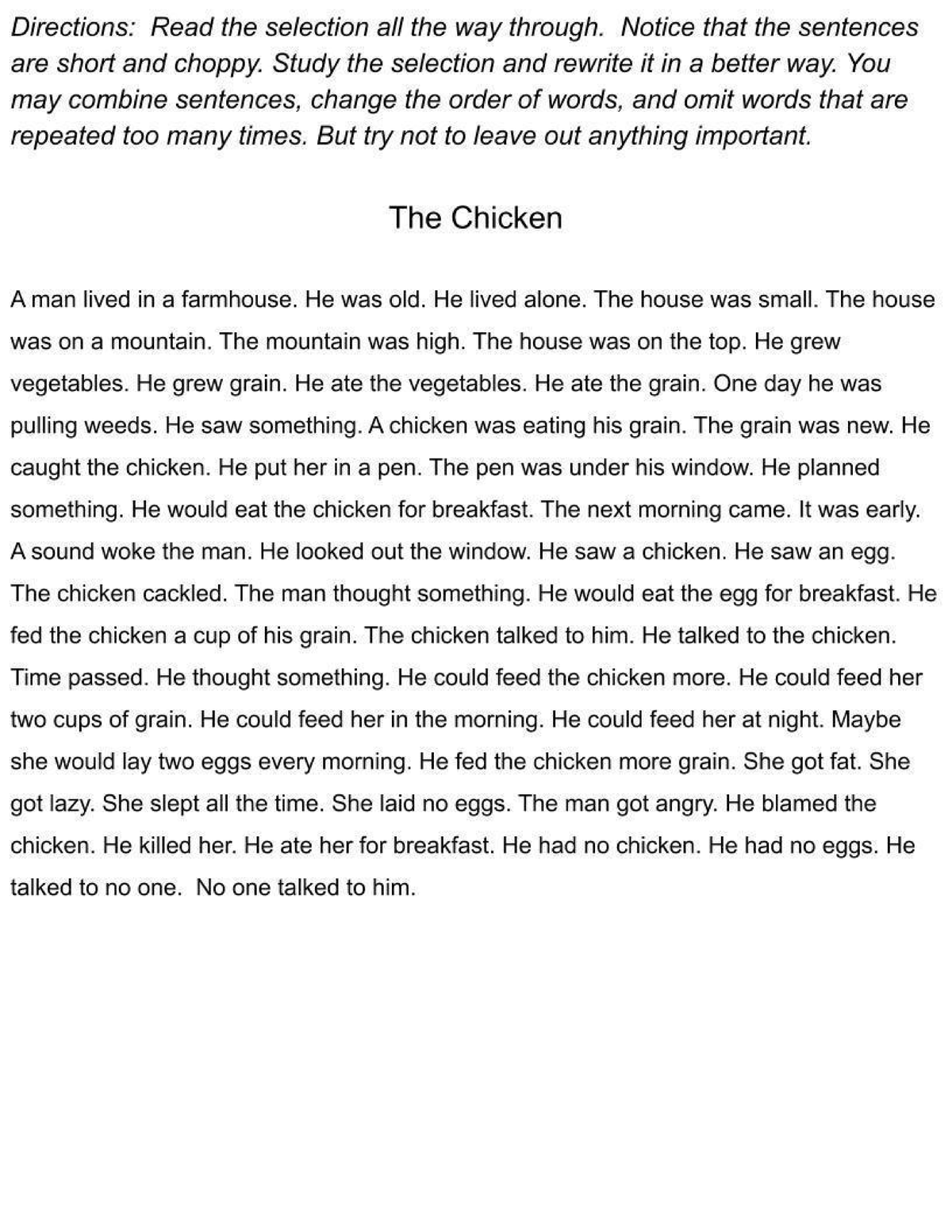 The Chicken - RAAAAHHHHHH - Studocu