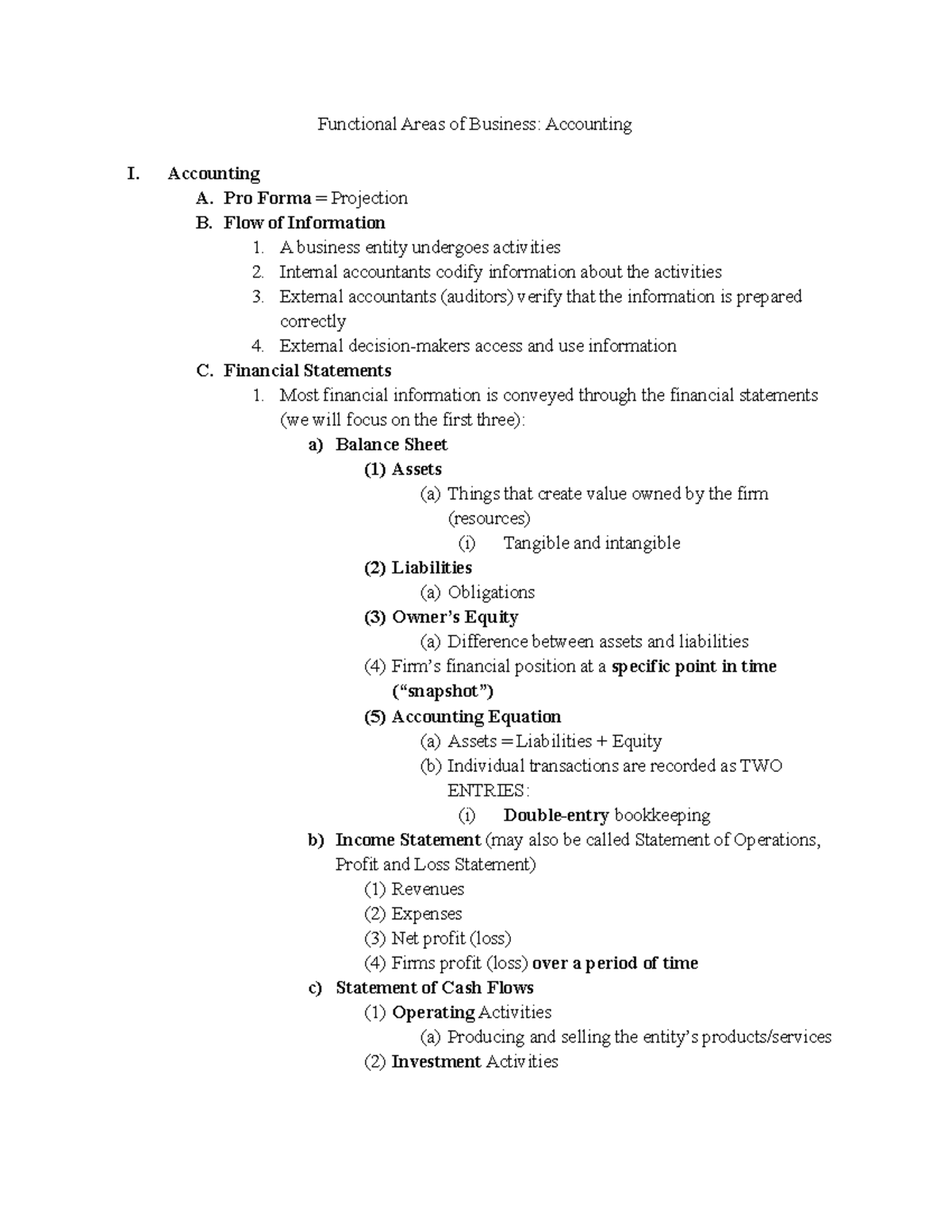 COMM 1800 Module Four - Functional Areas of Business Accounting - Functional Areas of Business ...