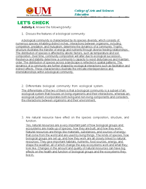 GE15 Weeks 4 5 Part 1 - LET’S CHECK Activity 3: Please encircle the ...
