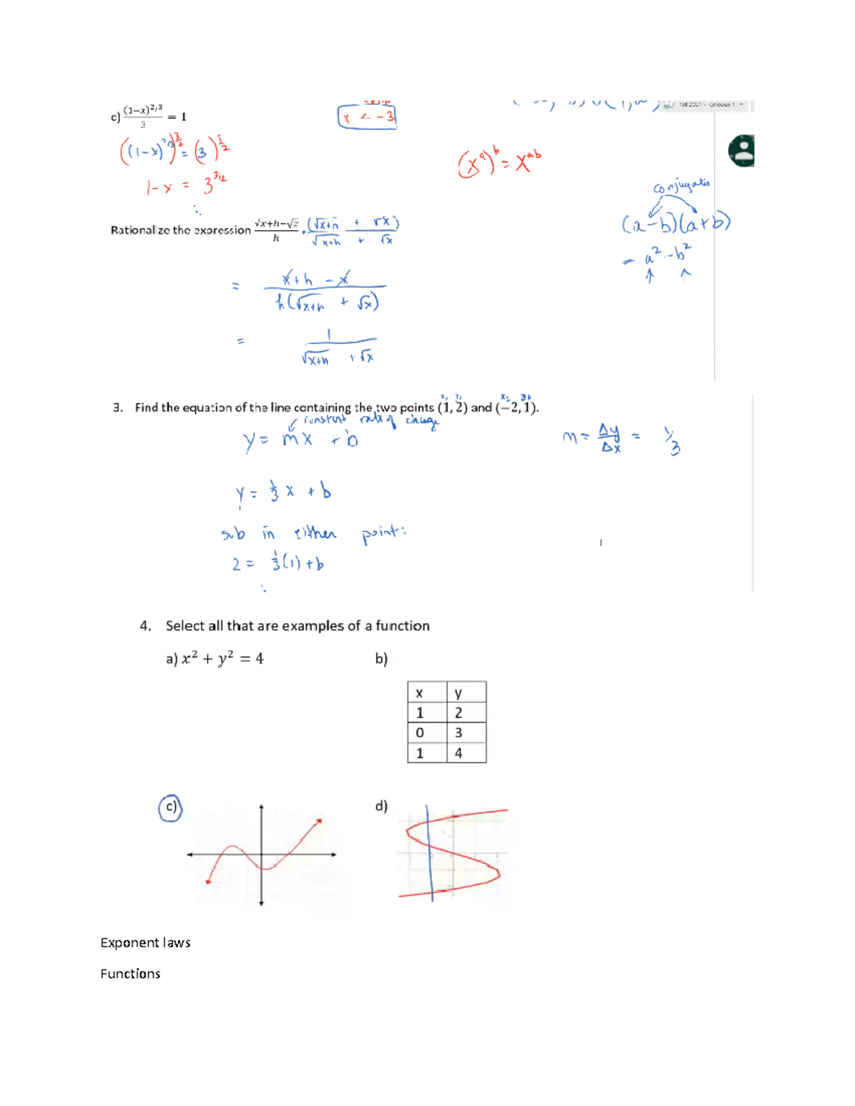 Exponent laws - Exponent laws Functions - Studocu