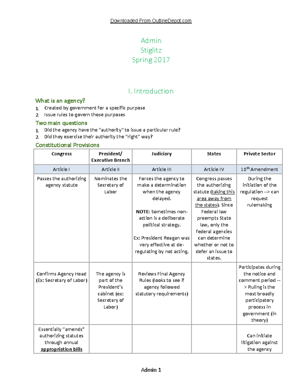 Admin outline - Downloaded From OutlineDepot Admin Stiglitz Spring 2017 ...