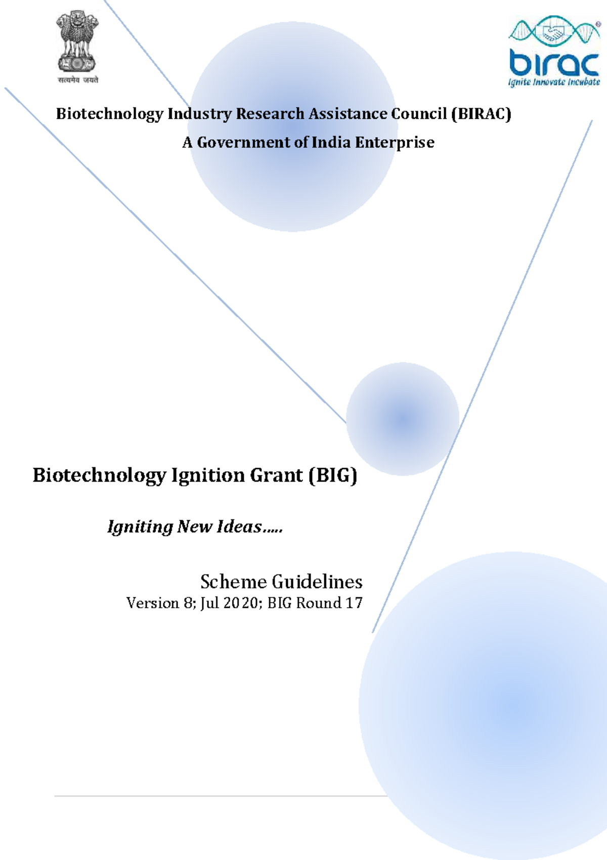 BIG Scheme Guidelines - wdddfbdfg - Biotechnology Industry Research ...