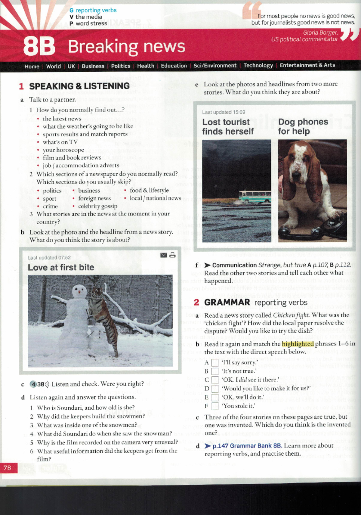 Unit 8B pp78-79 - ok english book, exercises and grammar, definitions ...