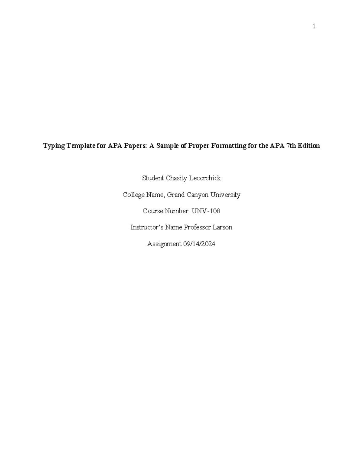 UNV-108-T3-Essay Template Academic Integrity - 1 Typing Template for ...