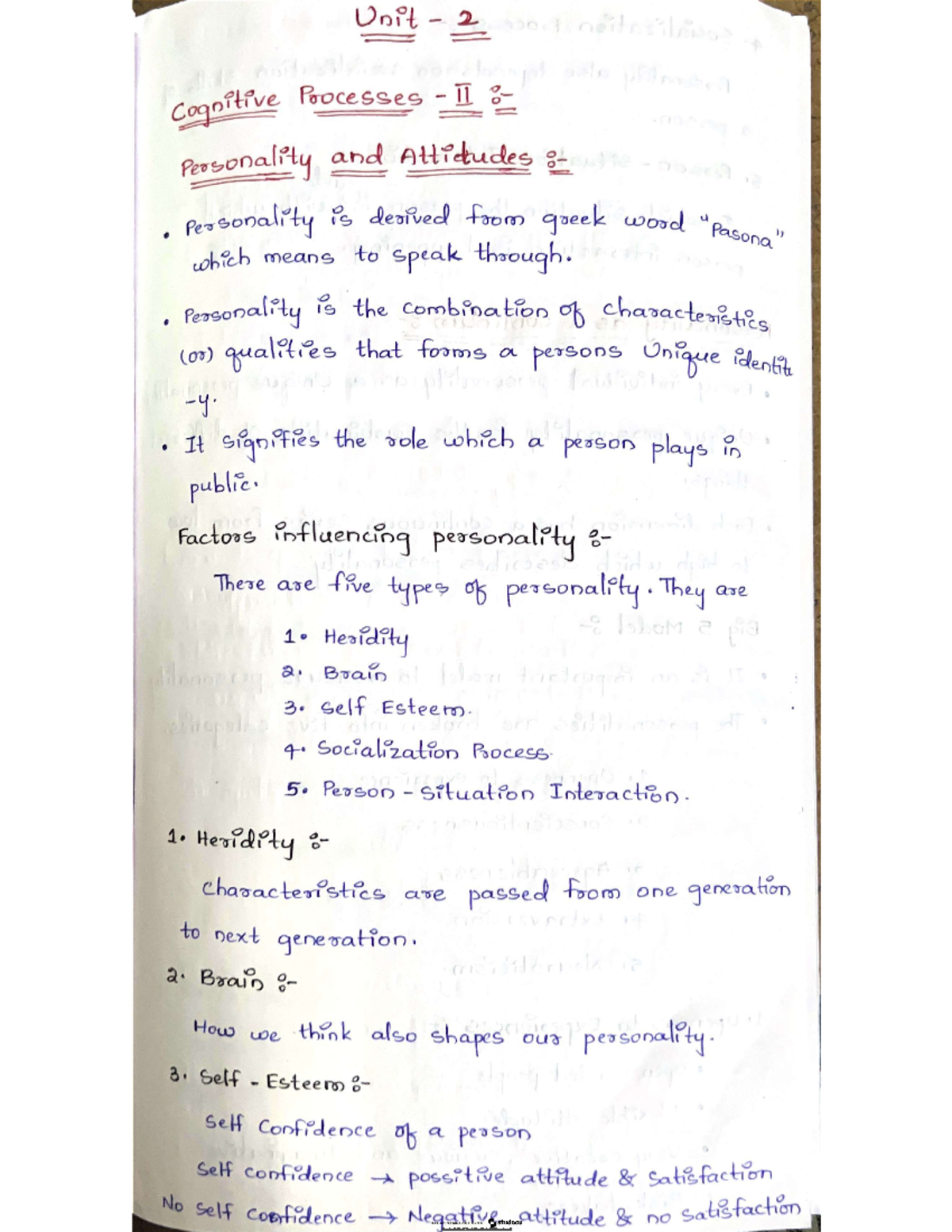 OB Unite-2 - it good u can learn easy way - Unit 2 Cognitive Processes ...