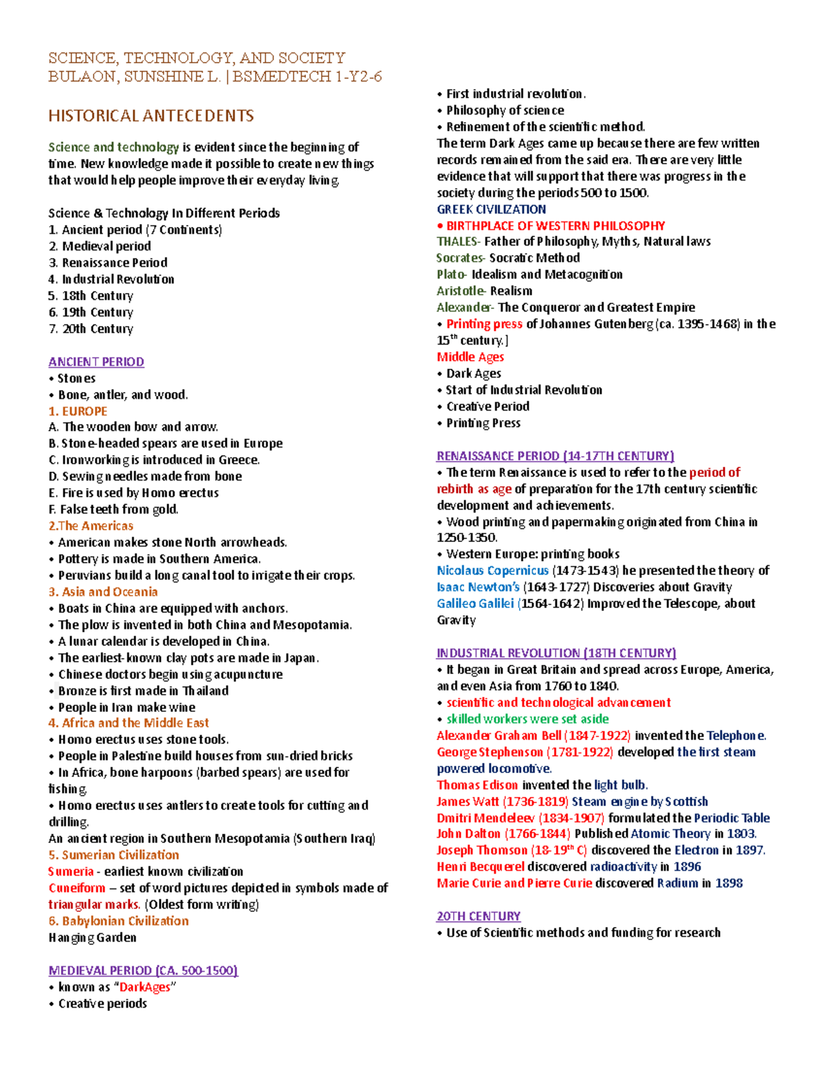 STAS Transes - PRELIM LESSON - BULAON, SUNSHINE L. | BSMEDTECH 1-Y2 ...