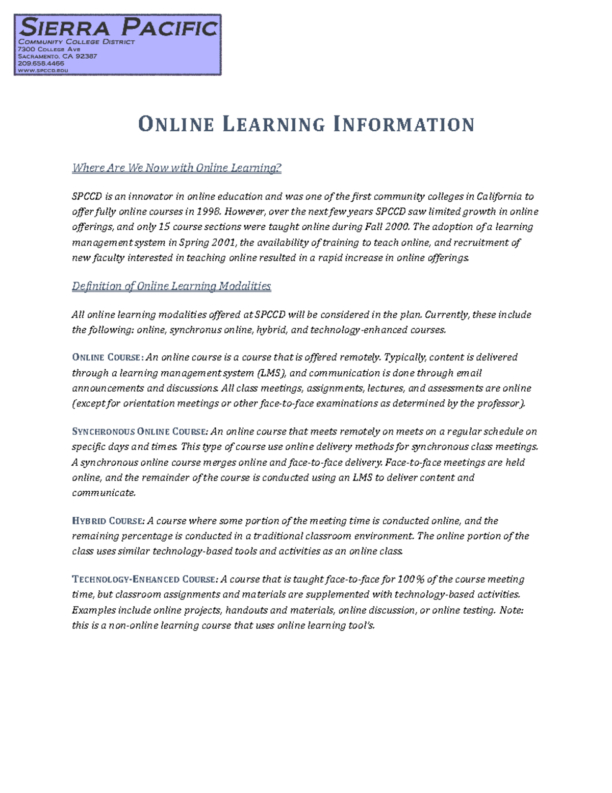 Online Learning-01 - simnet - ONLINE LEARNING INFORMATION Where Are We ...