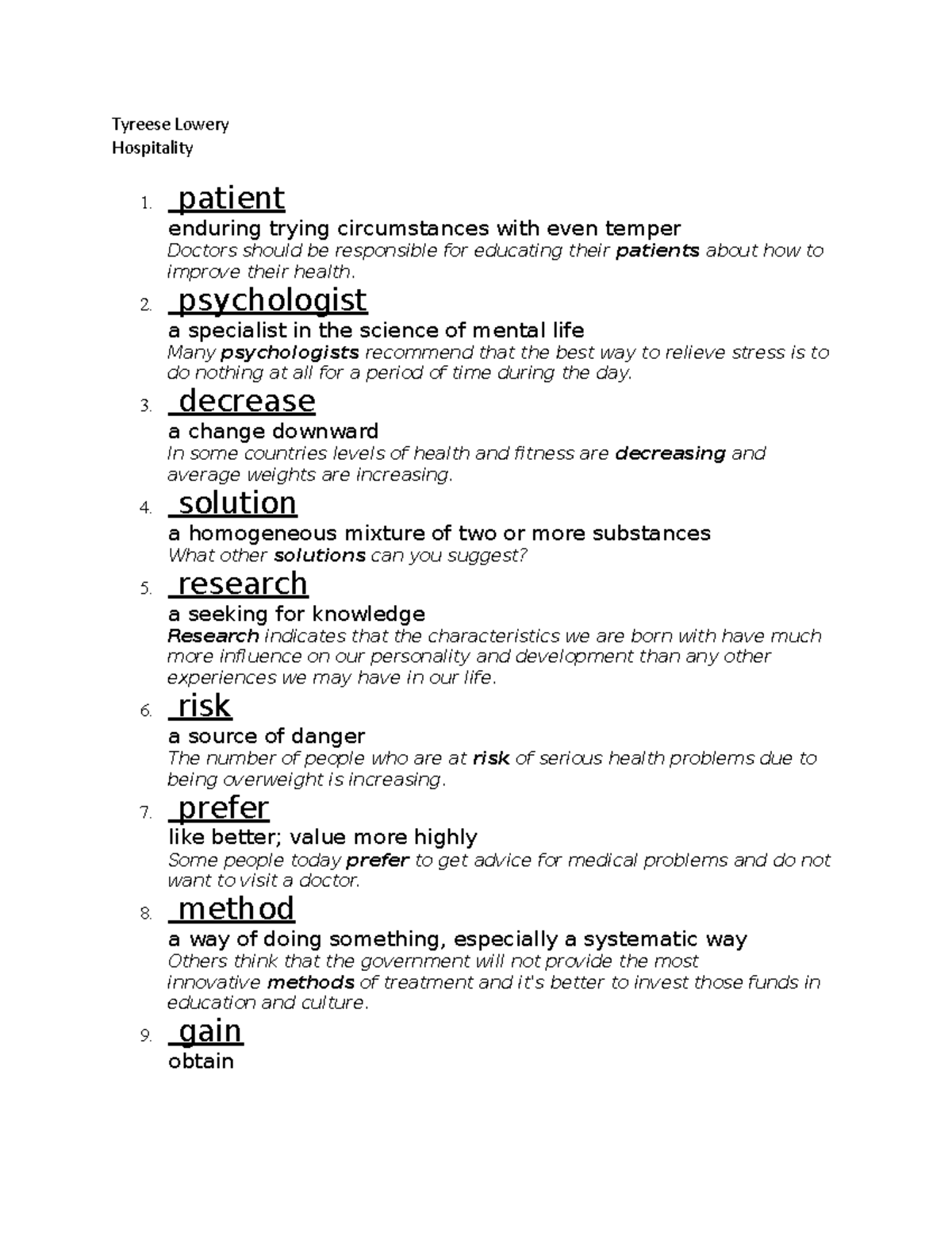 Hospitality notes 18 - helpful with comprehending what we are going ...