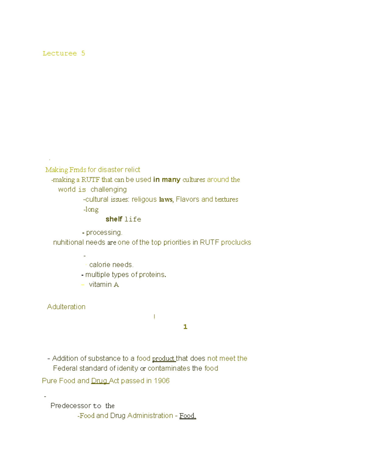 FS 201 Lecture 5 and 6 - Lecturee 5 · Making Frnds for disaster relict ...