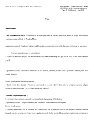 Exemple DE Dissertation v4 - Marie Calumet - EXEMPLE DE PLAN DÉTAILLÉ ...