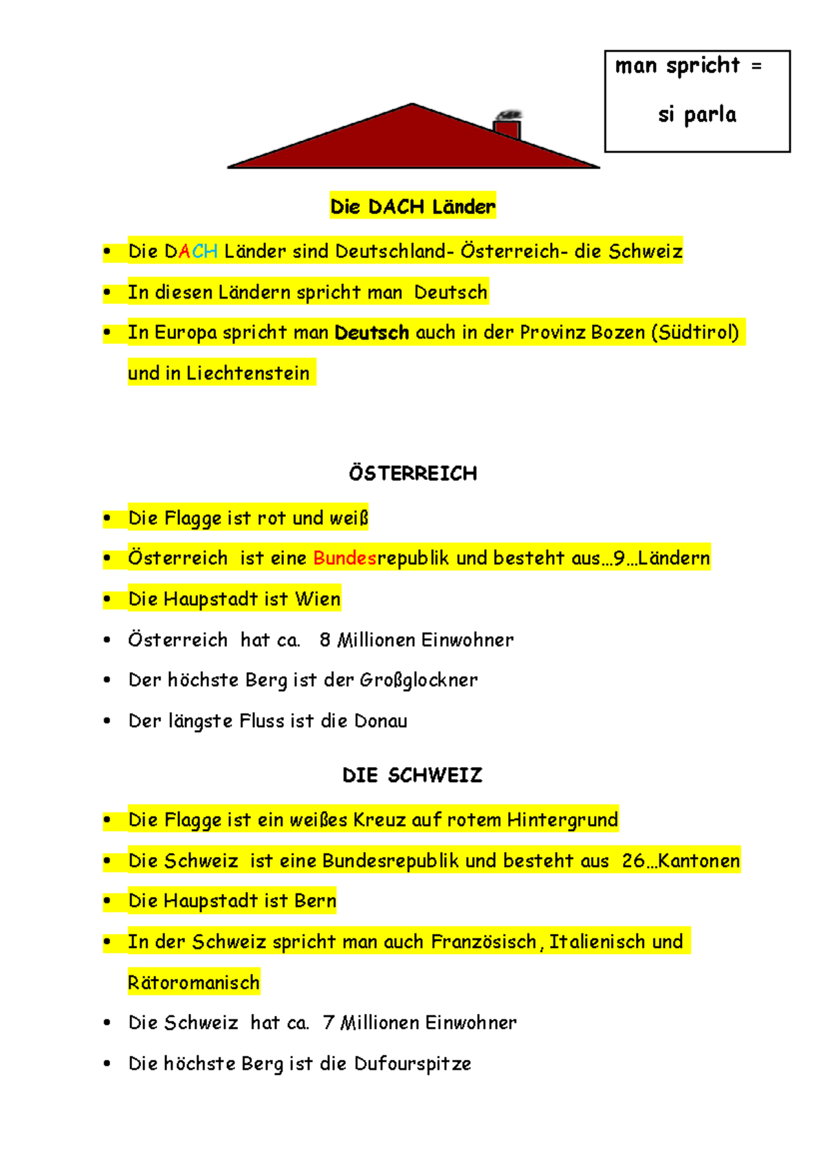 DACH Lnder und Deutschland - Die DACH Länder Die DACH Länder sind ...