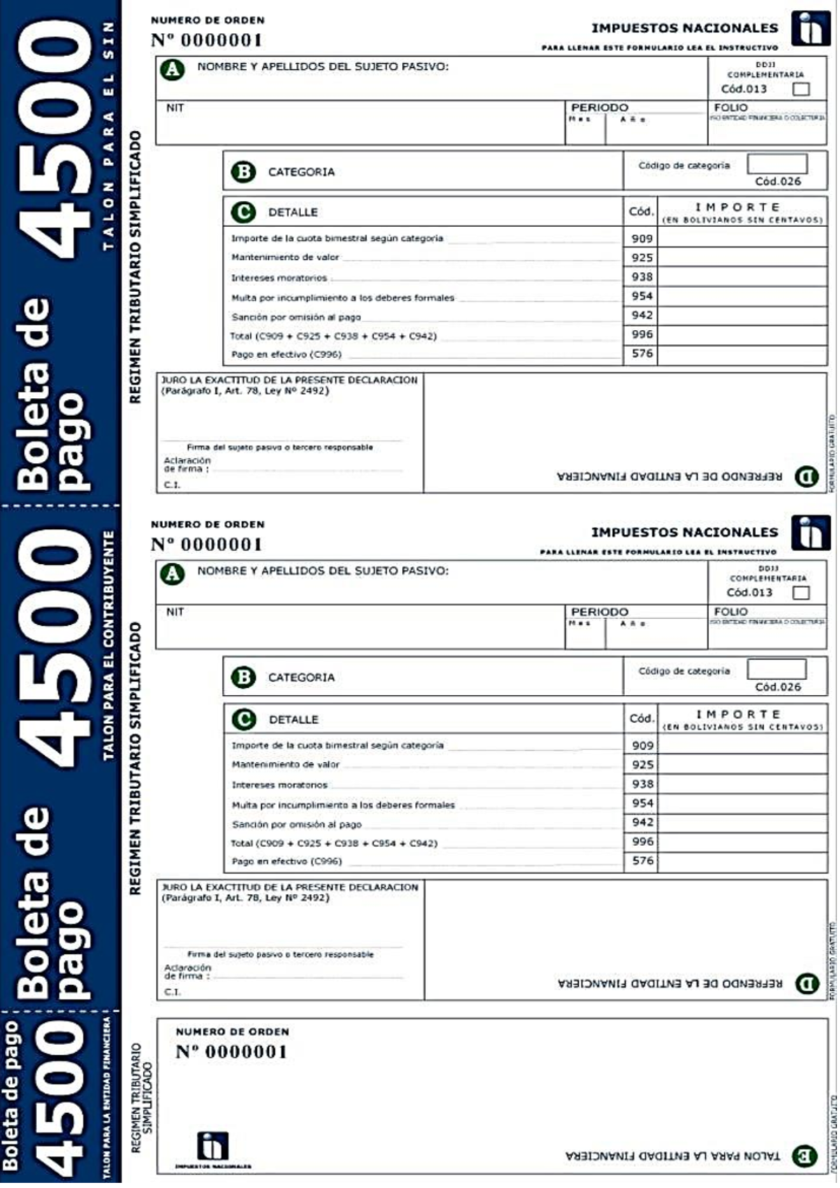 Formulario 4500 - Informática Aplicada en Contabilidad - Studocu