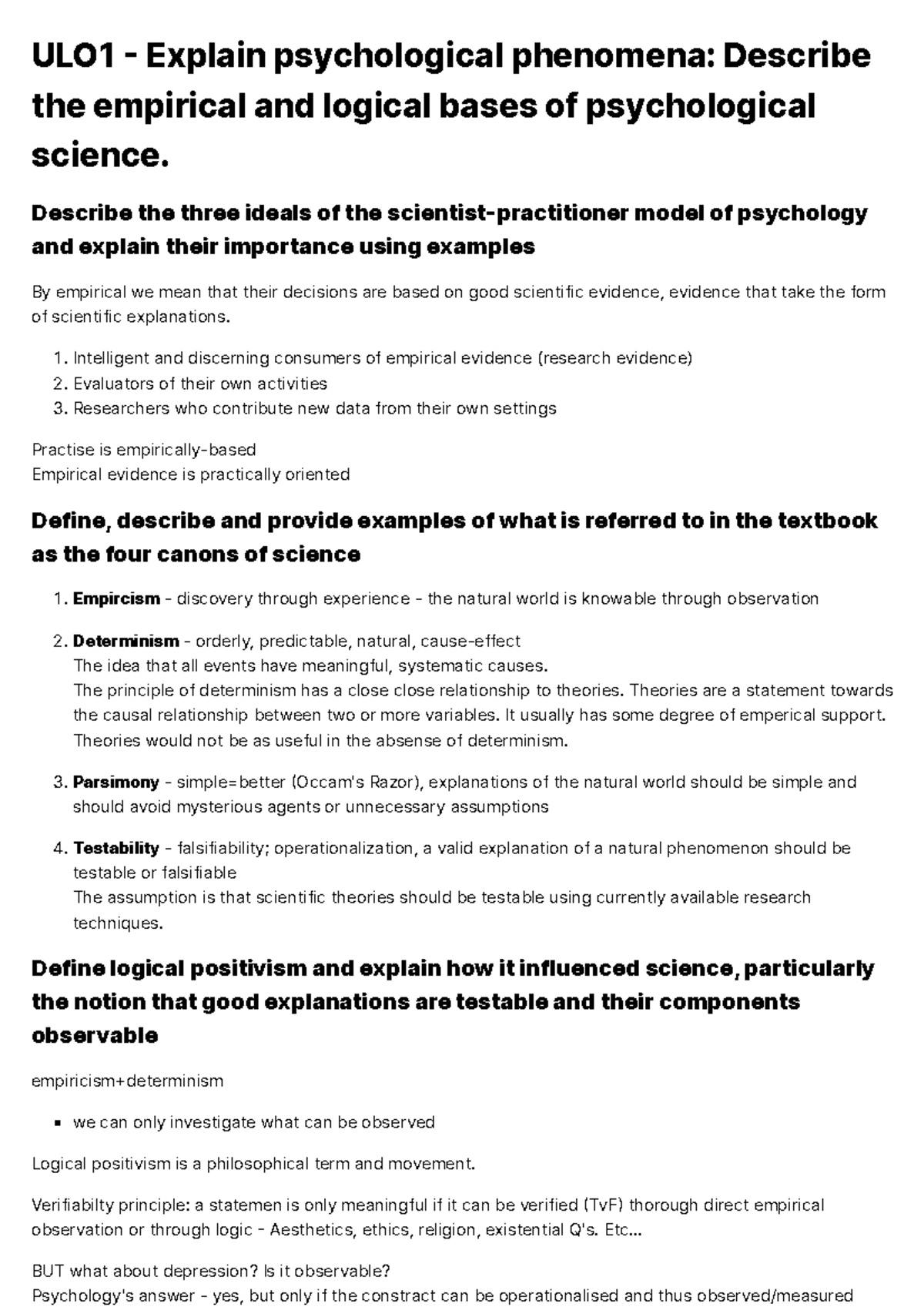 1. Psychological Phenomena - ULO1 Explain psychological phenomena ...