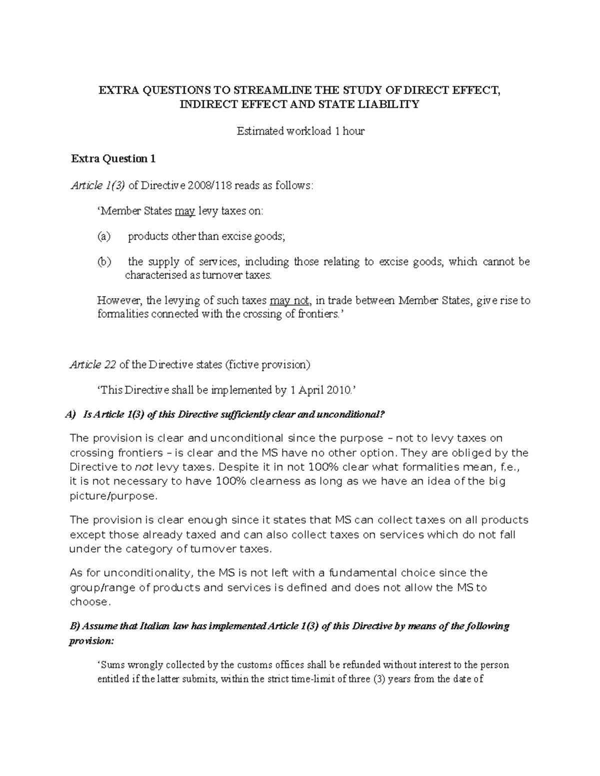 Extra Questions TO Streamline THE Study OF Direct Effect final v2 ...