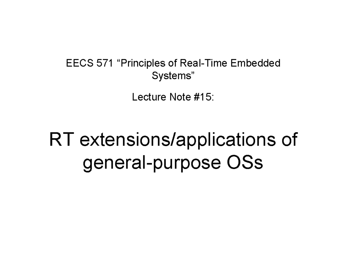 Lecture 15-rt-extensions-of-os eecs 571 2010 principles of real time embedded systems - EECS 571 ...