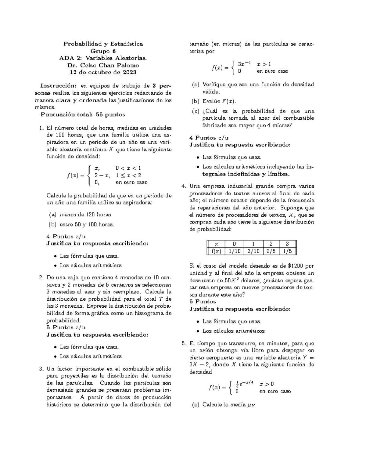 ADA2G62023 II - ejercicios de probabilidad - Probabilidad y Estad ...