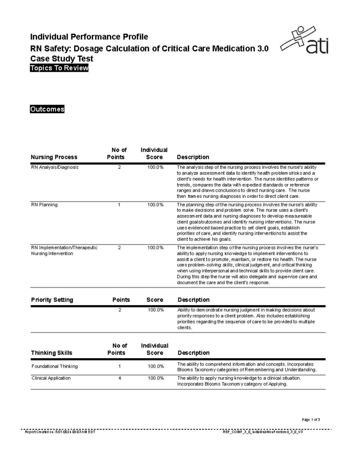 Dosage Calculation of Critical Care Medication - Case Study Test Topics ...