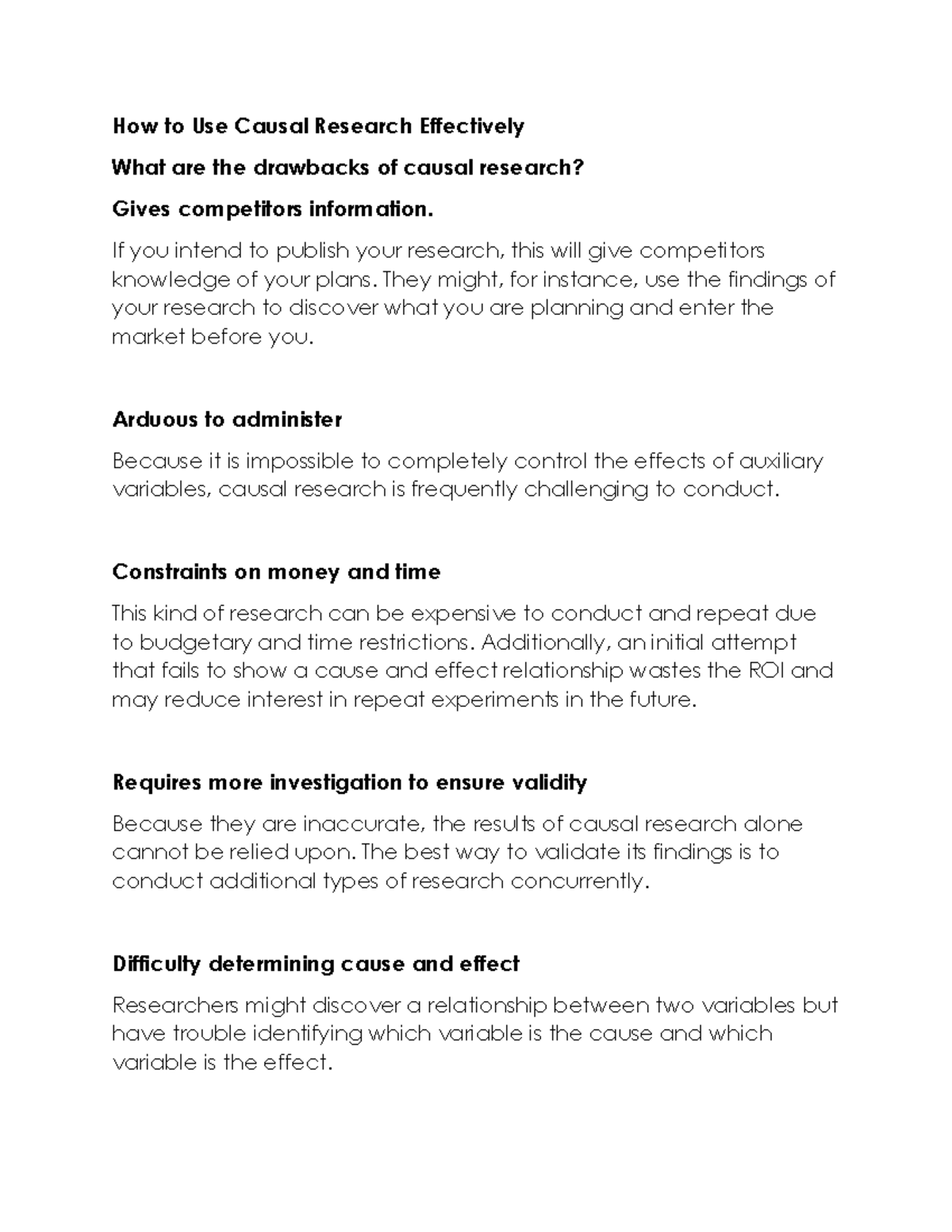 How to Use Causal Research Effectively - If you intend to publish your ...