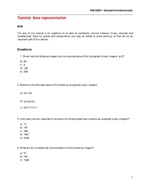 MAT1252 Tutorial 10 - Related objectives from Unit Outline: 1) apply ...